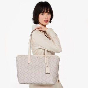 kate spade | Bags | Kate Spade Signature Spade Flower Monogram Tote ...